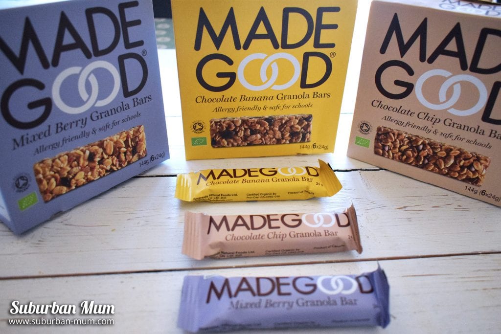 MadeGood granola bars - the 'safe for school' snack for kids | Suburban Mum